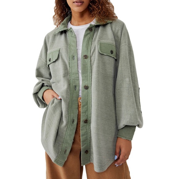 Free People | Jackets & Coats | Free People Ruby Jacket Oversized Shacket | Poshmark